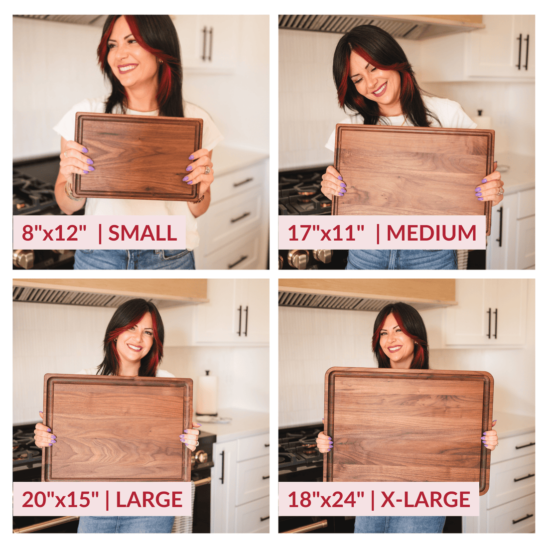 Extra Large Walnut Wood Cutting Board - 18x24 In. - Made in the USA